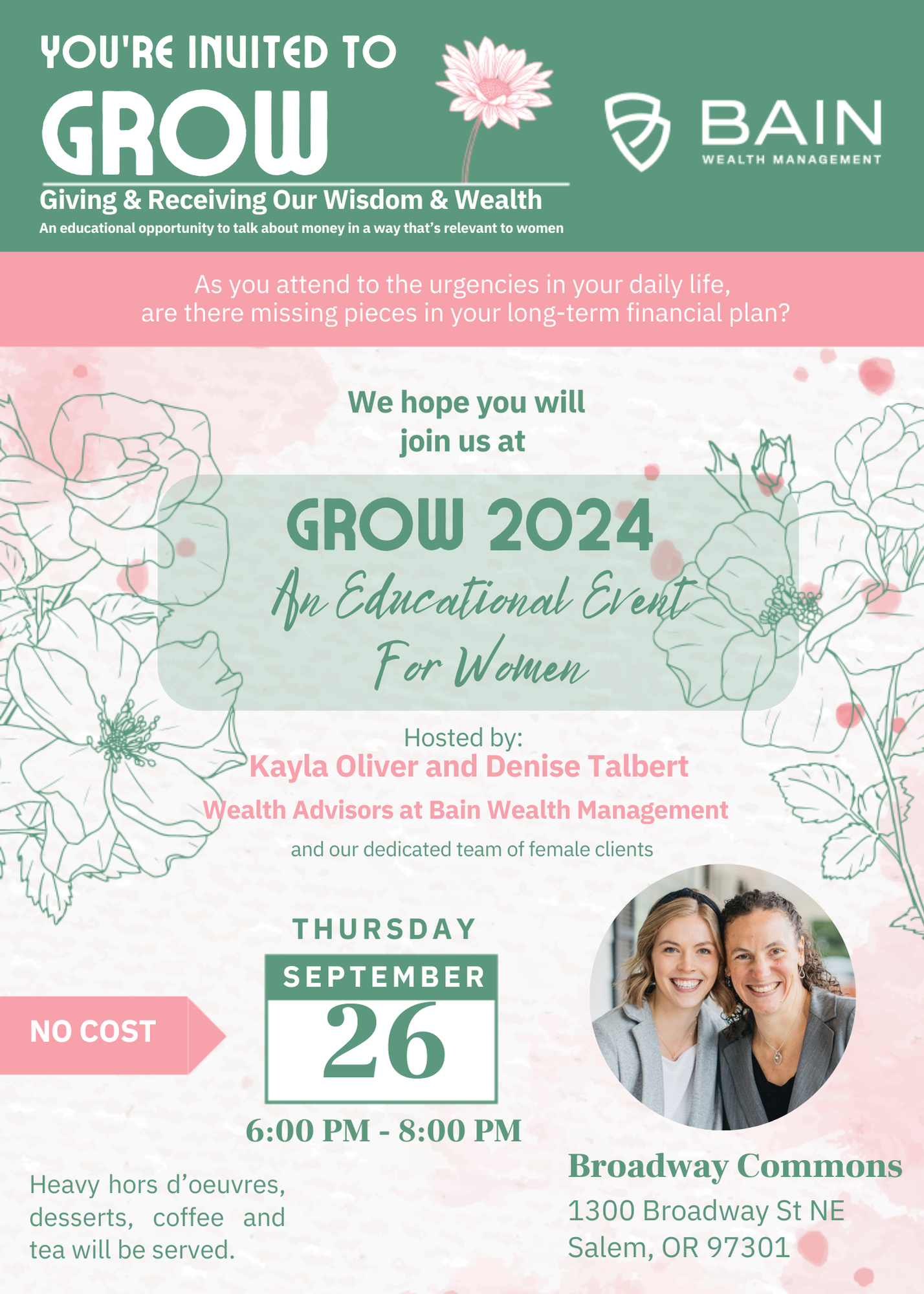 Client Events — Financial Advisors — Bain Wealth Management